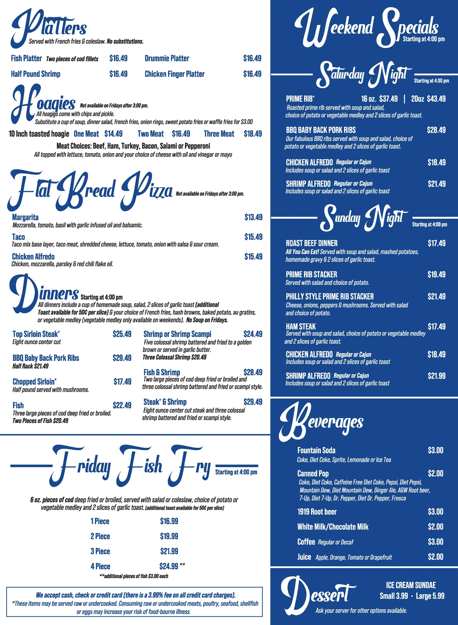 Menu | Discover Delicious Dining Options — The Trophy House