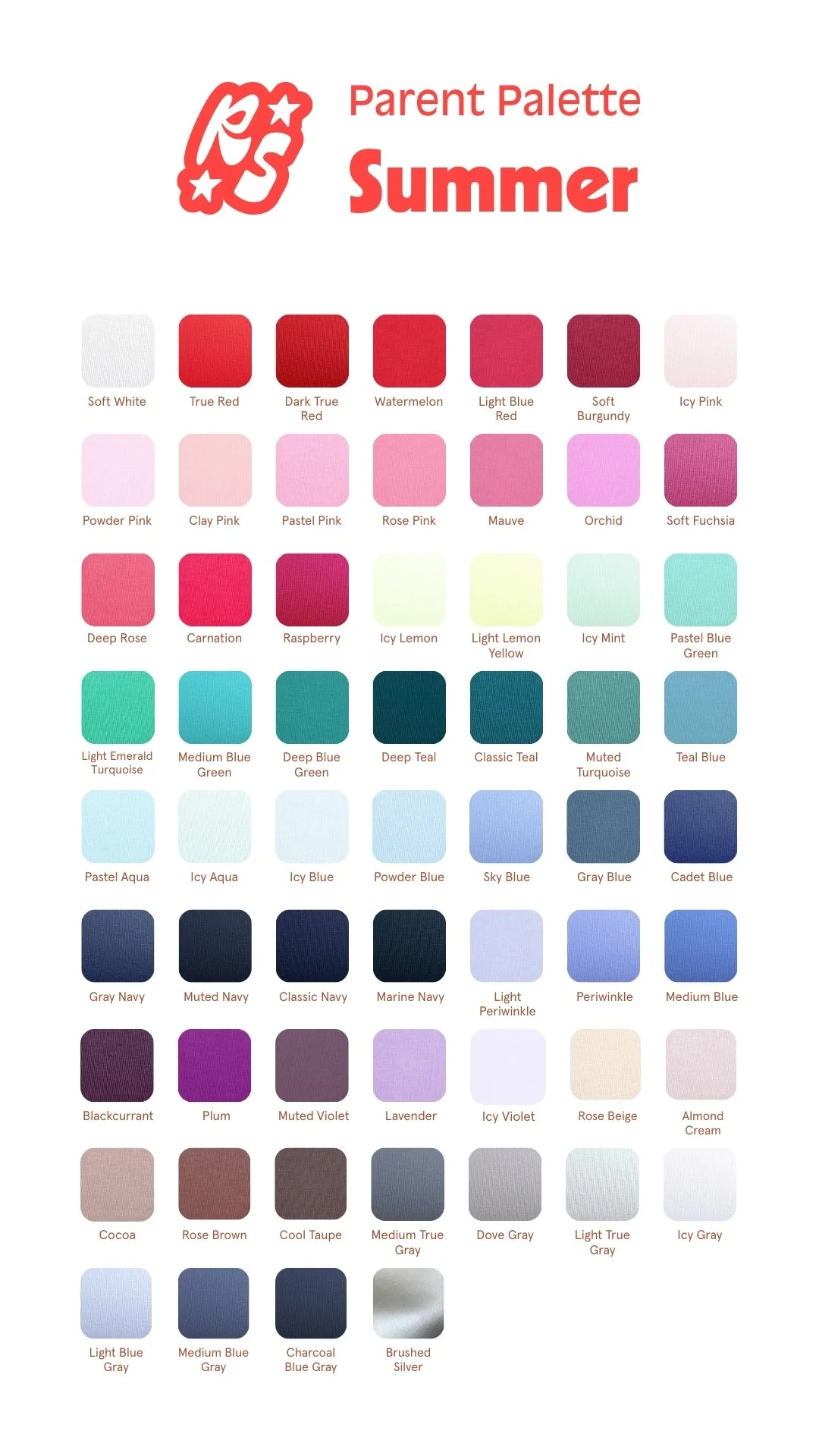 The 12 Seasonal Palettes — Rise Styling