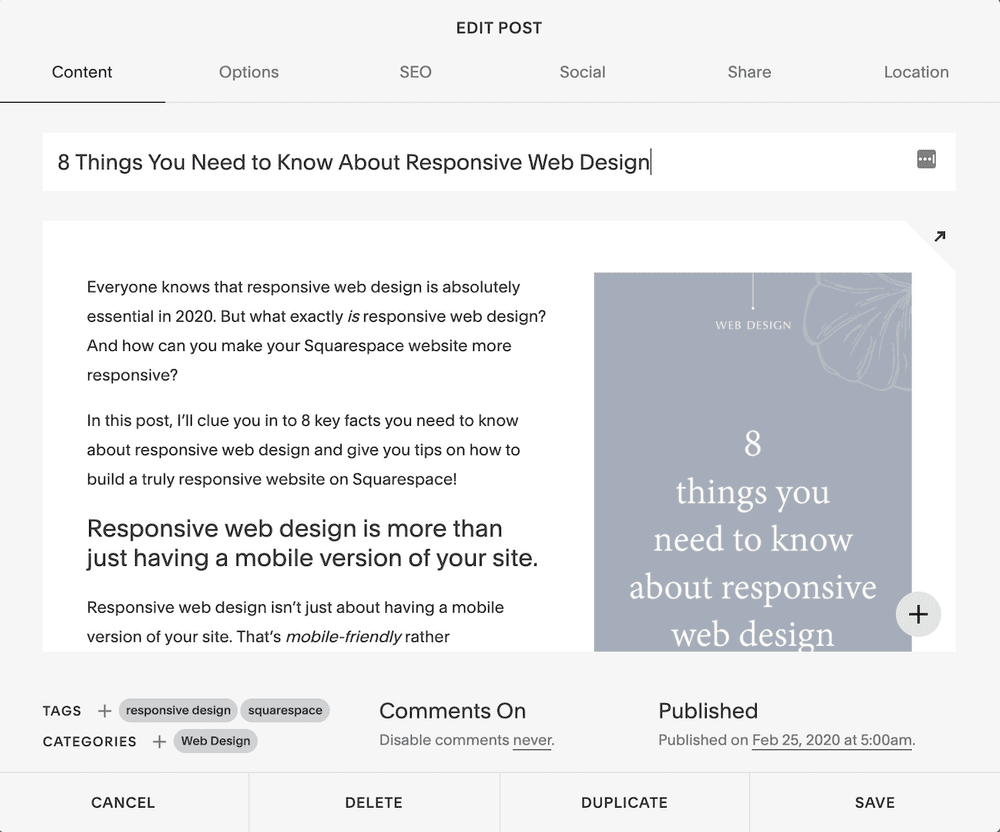 How to Make a Blog Post Template in Squarespace — Kate Scott