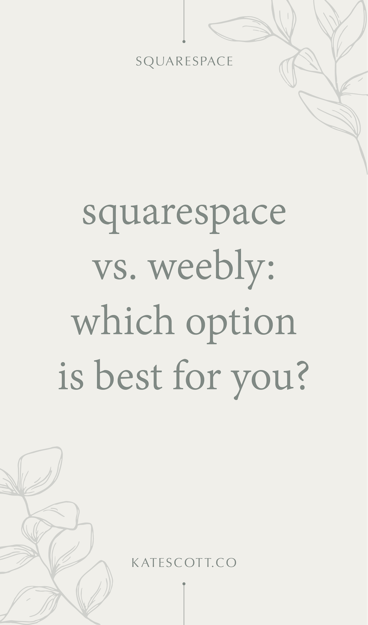 Squarespace vs. Weebly: Which Option Is the Best for You? — Kate Scott