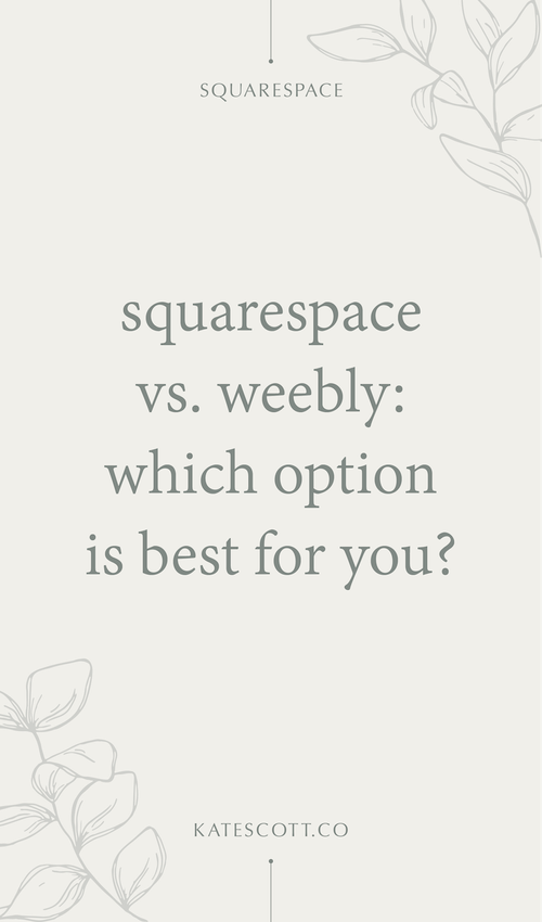 Squarespace vs. Weebly: Which Option Is the Best for You? — Kate Scott