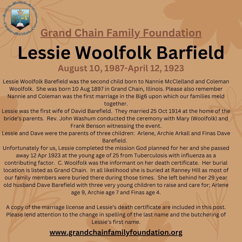 GCFF Family History — Grand Chain Family Foundation