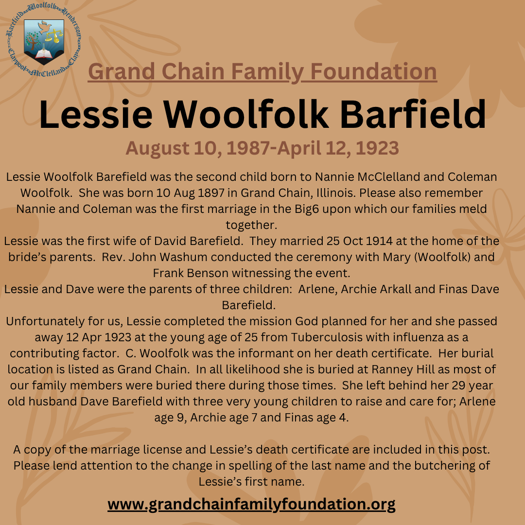 GCFF Family History — Grand Chain Family Foundation