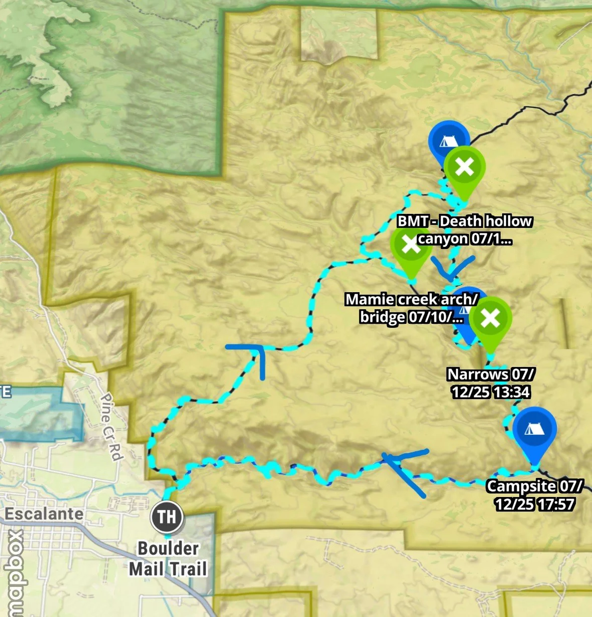 Death Hollow Loop Backpacking Guide (Escalante River + Boulder Mail ...