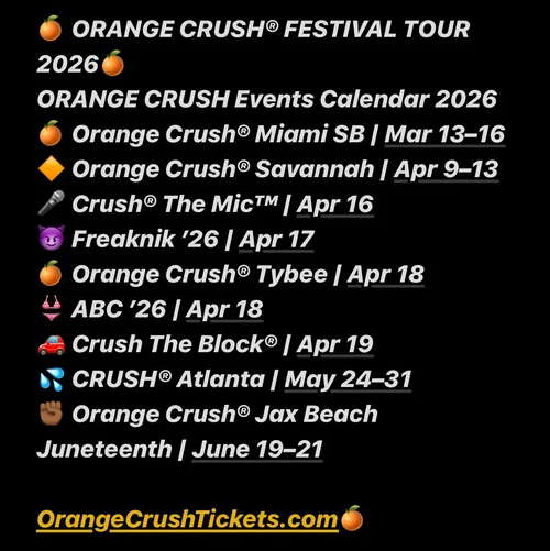 Orange Crush Tybee” • “Tybee Island Spring Break Festival” • “Orange ...