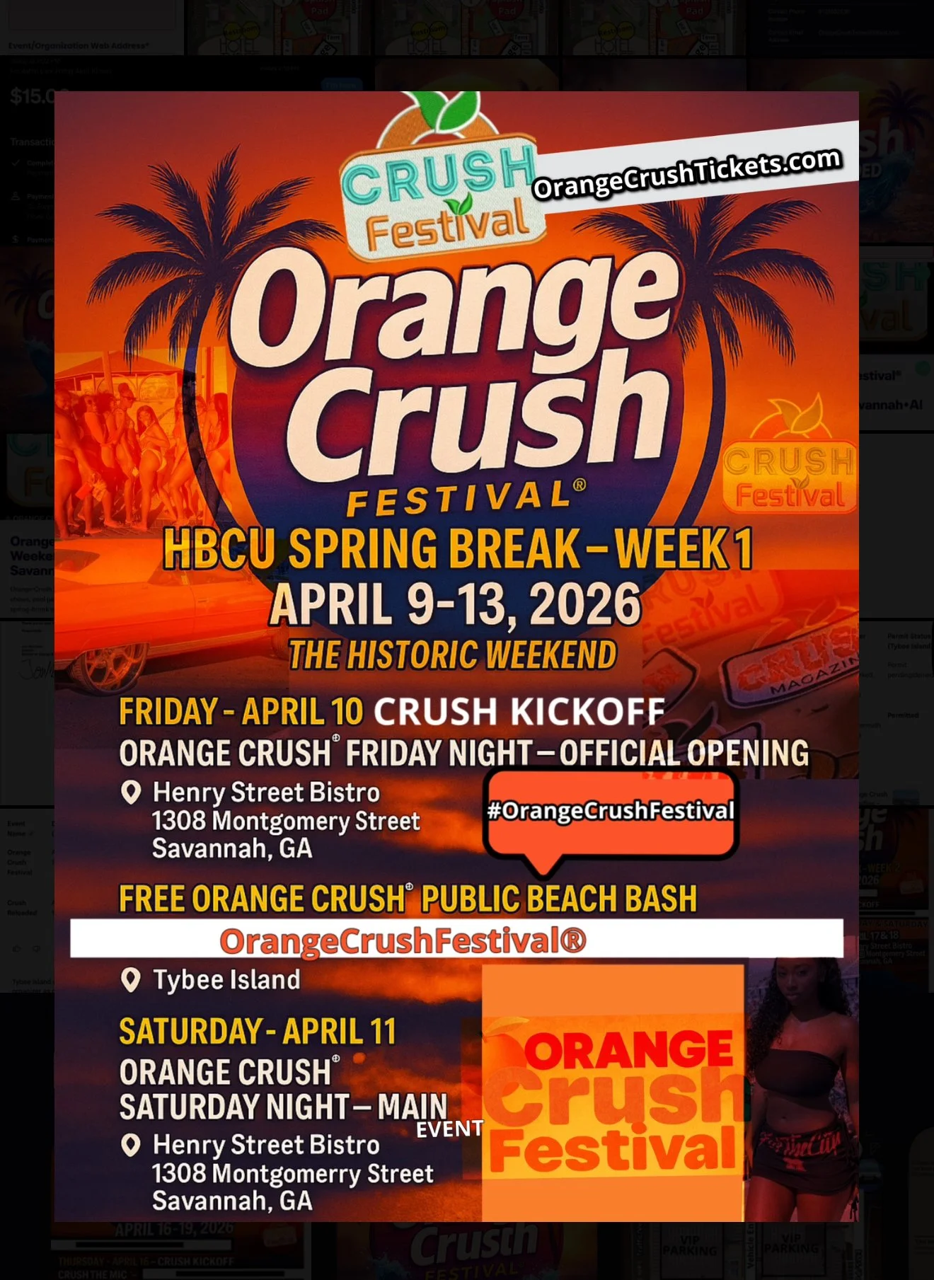 Orange Crush Tybee” • “Tybee Island Spring Break Festival” • “Orange ...