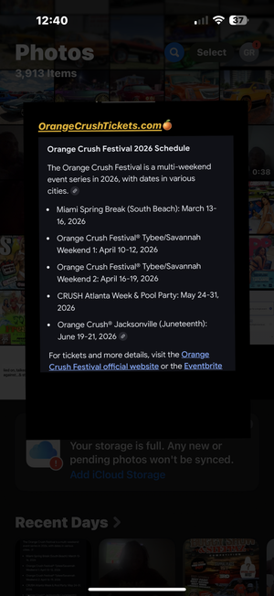 Orange Crush Tybee” • “Tybee Island Spring Break Festival” • “Orange ...