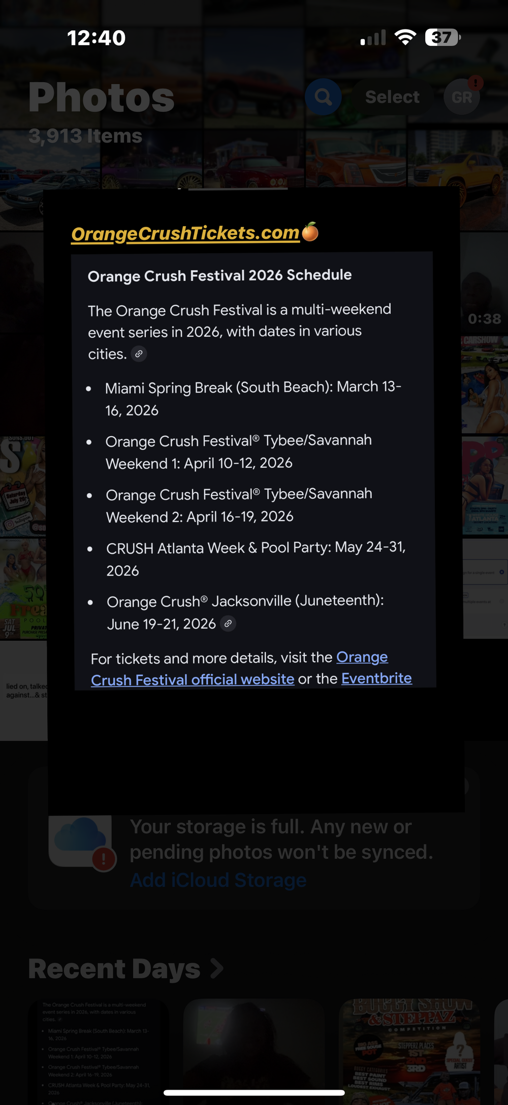 Orange Crush Tybee” • “Tybee Island Spring Break Festival” • “Orange ...