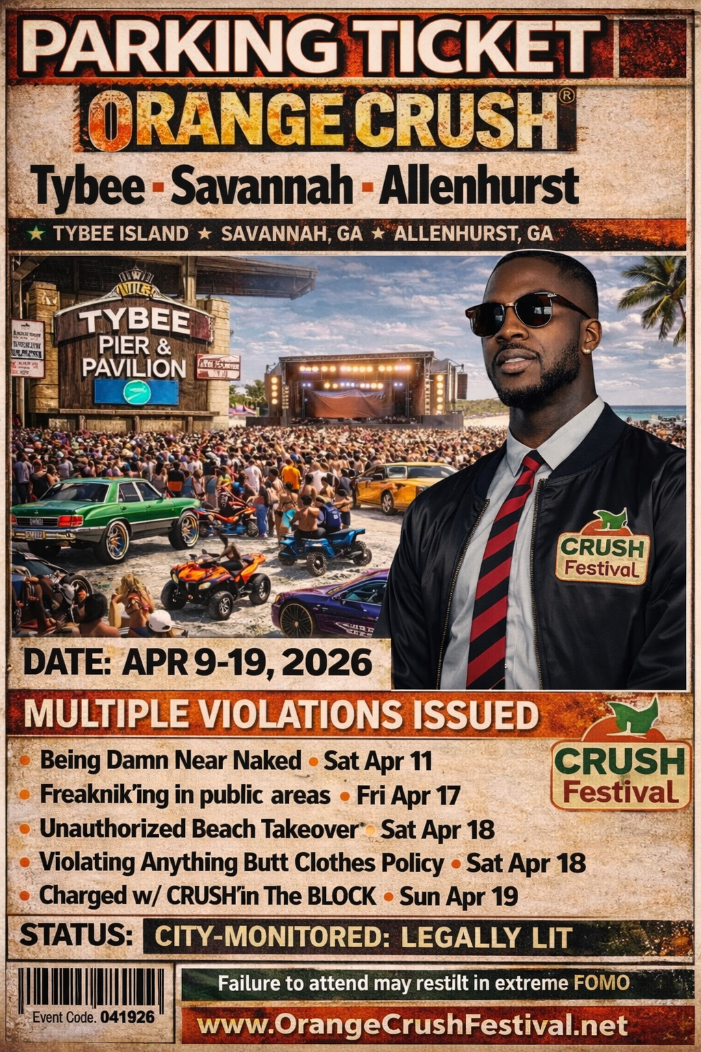 Orange Crush Tybee” • “Tybee Island Spring Break Festival” • “Orange ...