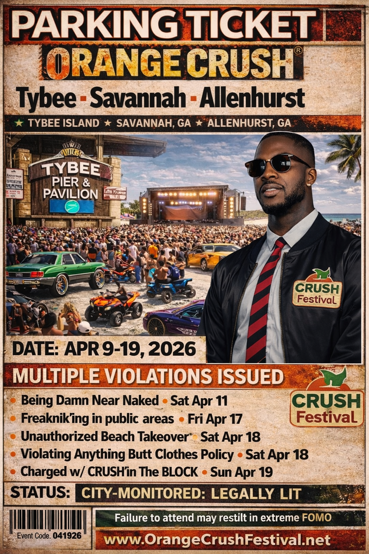 Orange Crush Tybee” • “Tybee Island Spring Break Festival” • “Orange ...