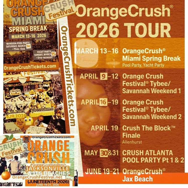 Orange Crush Tybee” • “Tybee Island Spring Break Festival” • “Orange ...