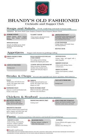 Dinner Menu | Discover Delicious Dinners – Reserve Today — Brandy's Old ...