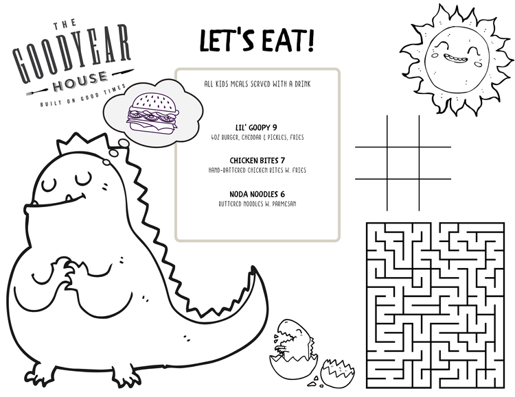 Menus — THE GOODYEAR HOUSE