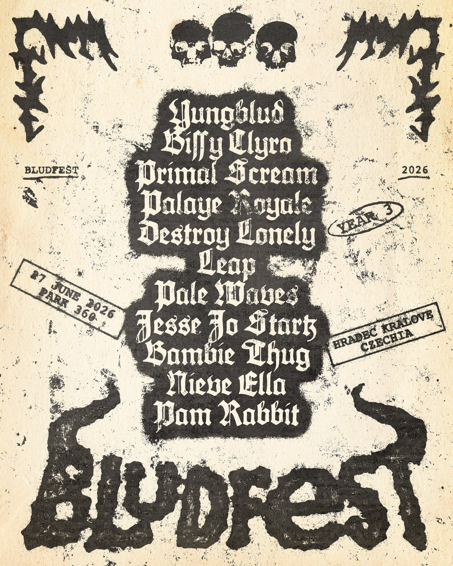Bludfest 2026 Moves to Czechia: Yungblud Announces Line-Up with Biffy ...