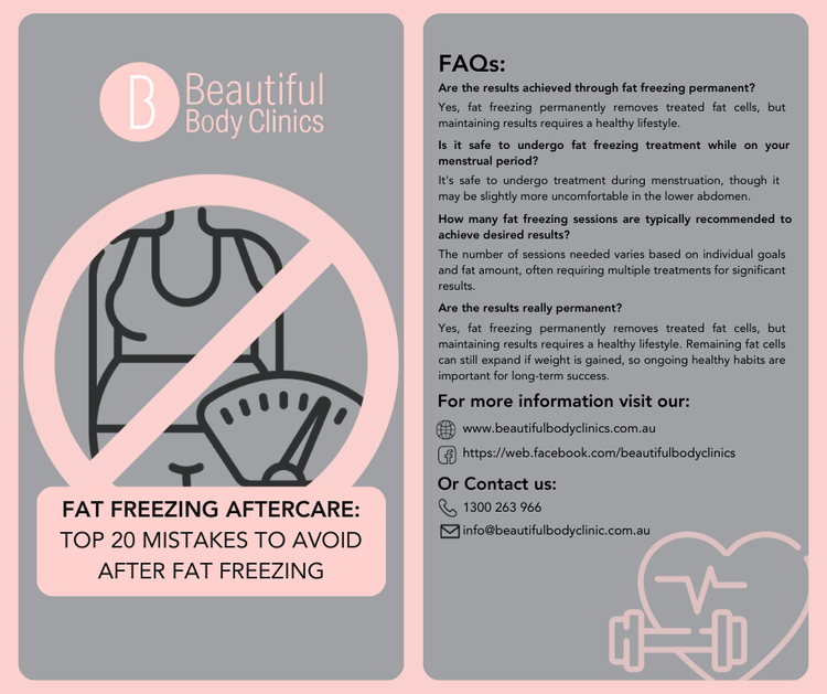 Fat Freezing Aftercare: Avoid These Mistakes