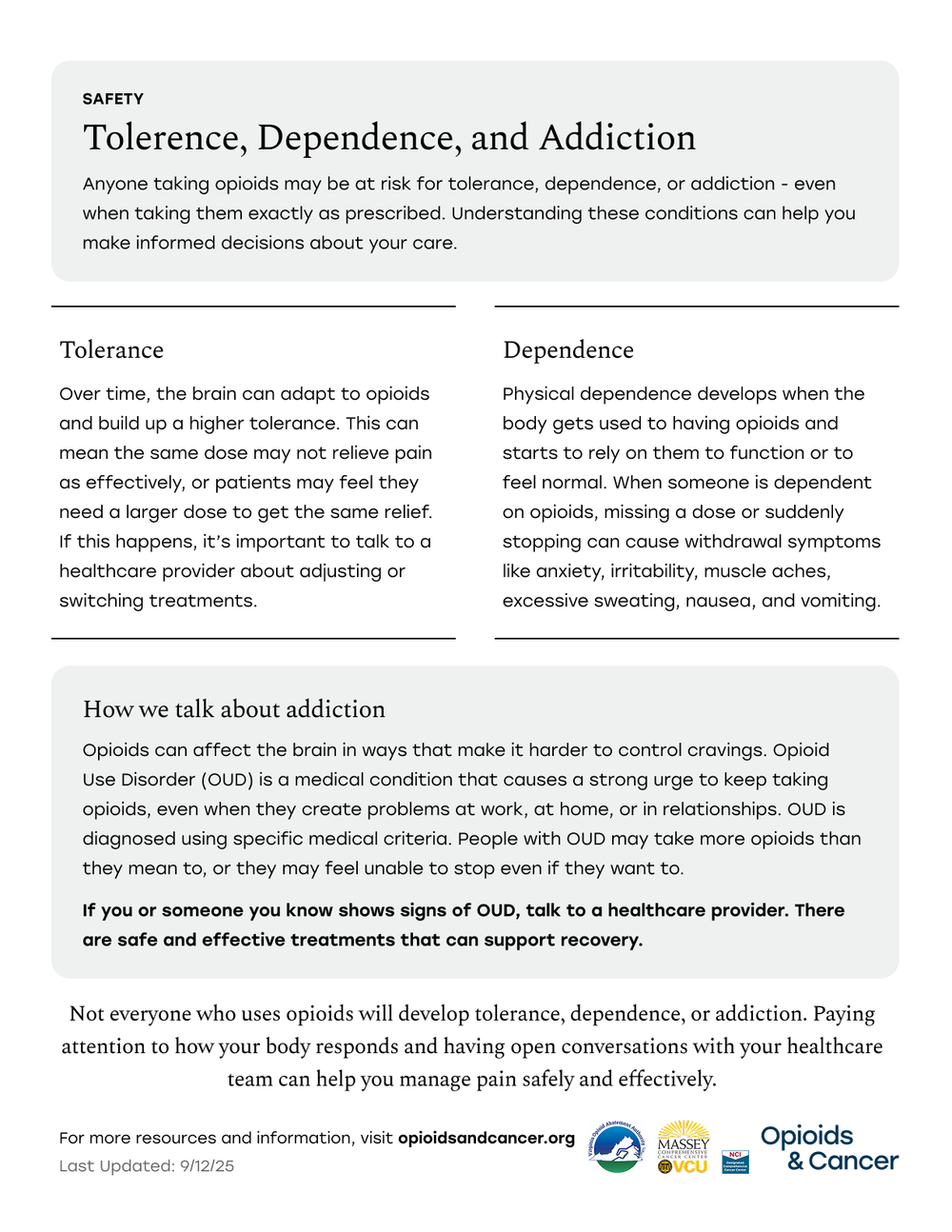 Tolerance, Dependence, and Addiction | Understanding Opioid Risks in ...