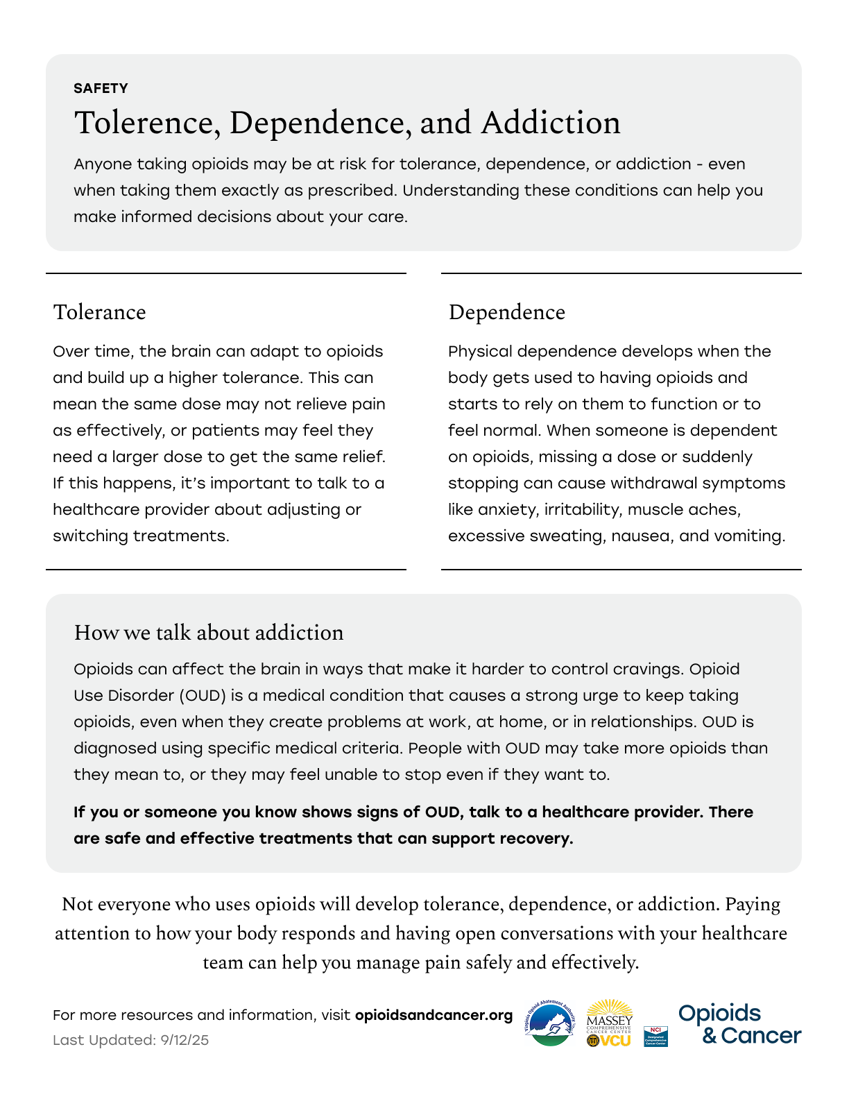 Tolerance, Dependence, and Addiction | Understanding Opioid Risks in ...