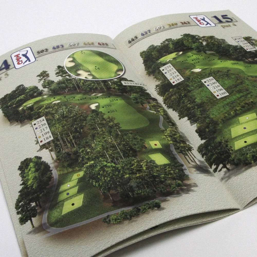 Golf Scorecards Featuring Integrated Course Layouts with Satellite ...