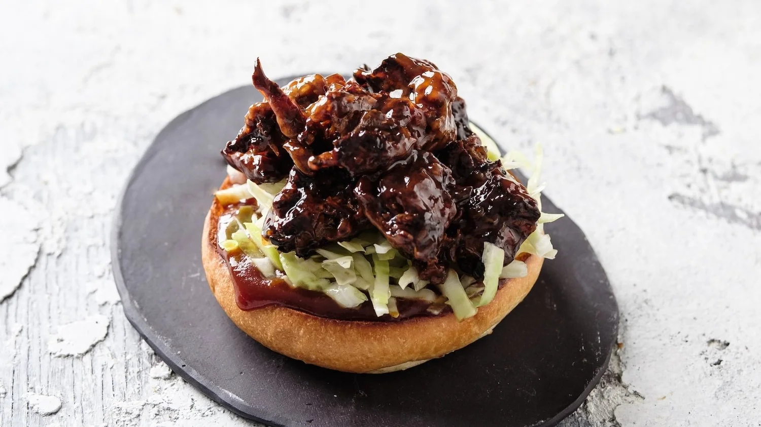 BBQ Pulled Shiitake Burger | Fable Food Recipes — Fable Food Co
