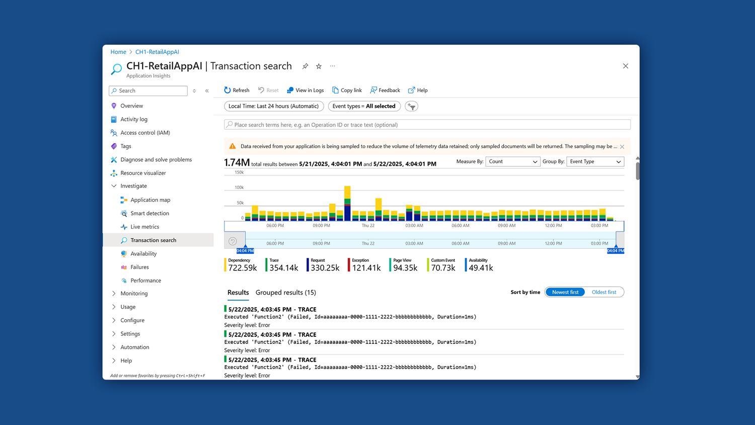 Azure End to End Transactions — DAVE ADAMS DESIGN