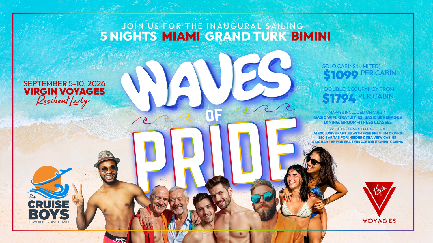 Waves of Pride Cruise 2026 | LGBTQ+ Group Cruise with Virgin Voyages