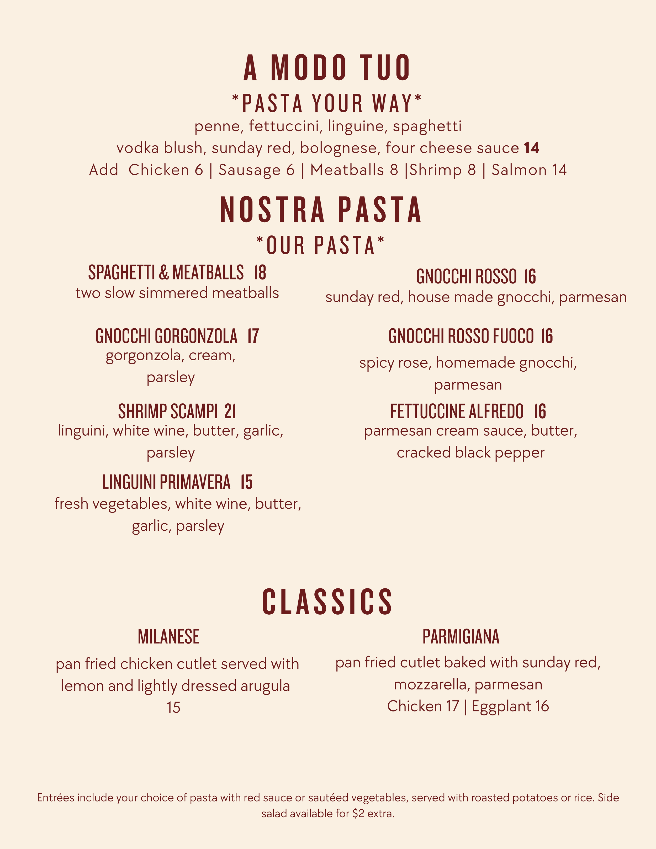 Menu | Satisfy Your Cravings Today — Di Ferros