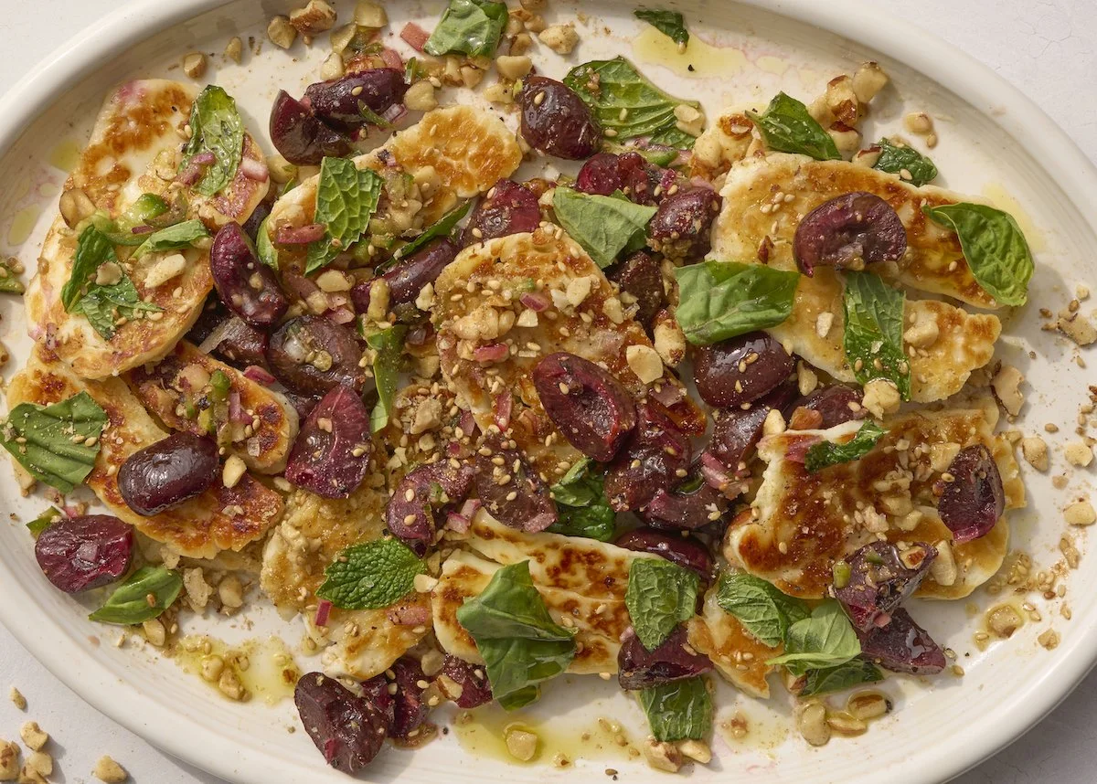 Seared Halloumi with Cherry Salsa — Homemade Cooking Classes