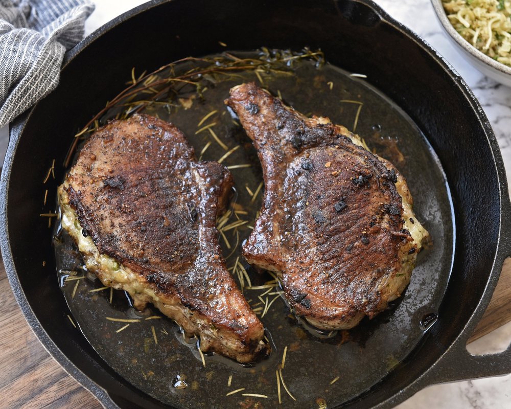 Free Recipe: Wild Mushroom Stuffed Pork Chops with Apricot Arugula ...