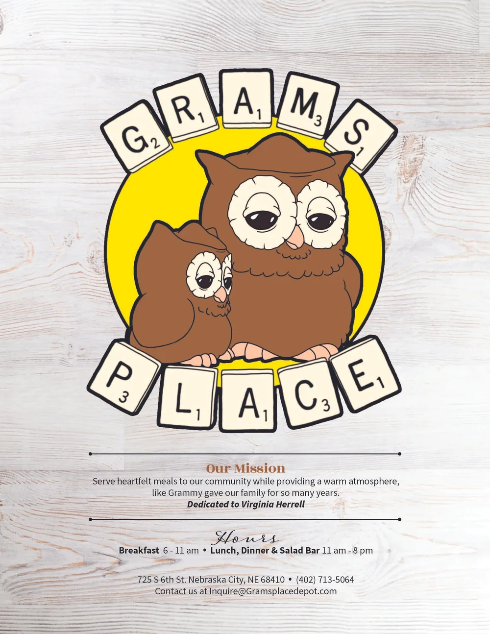 Menu — Grams Place