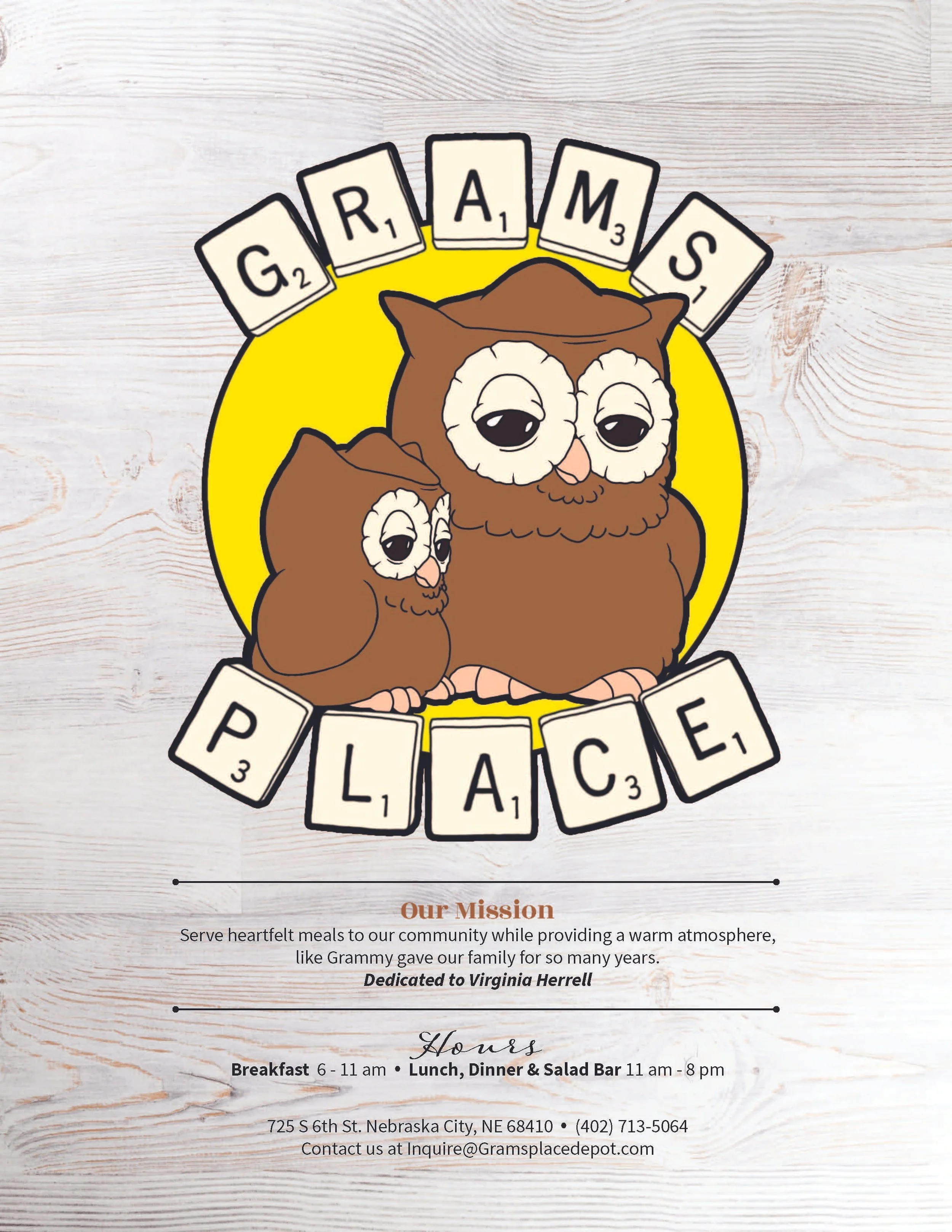 Menu — Grams Place