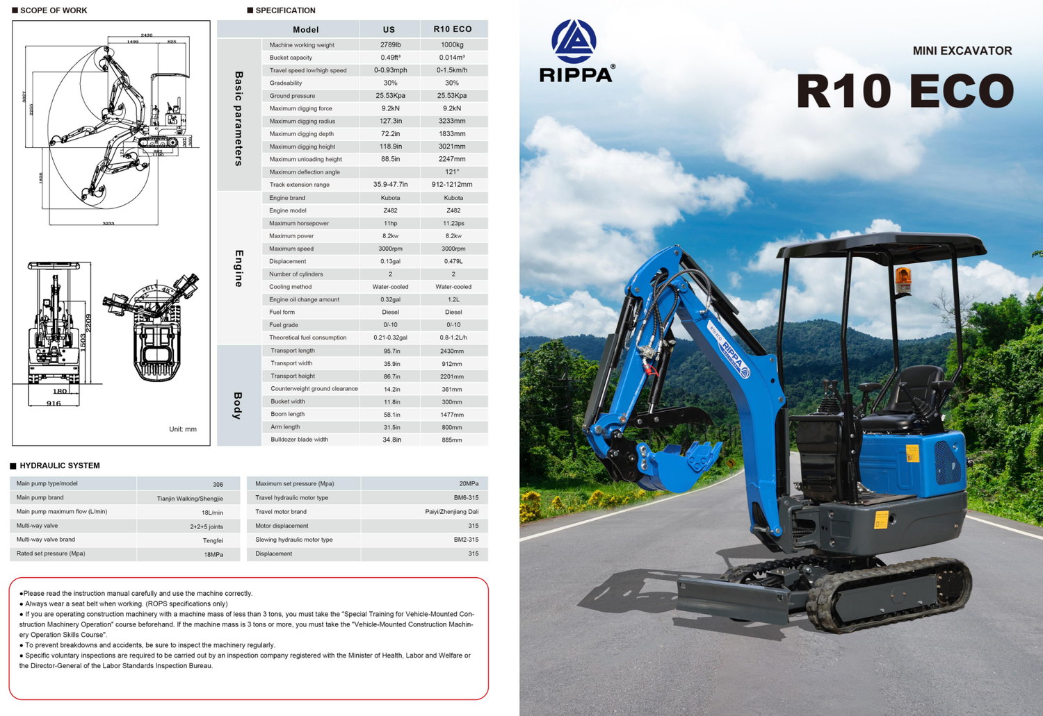 Rippa R10 Mini Excavator | Maximize Your Efficiency — Rippa USA Sales