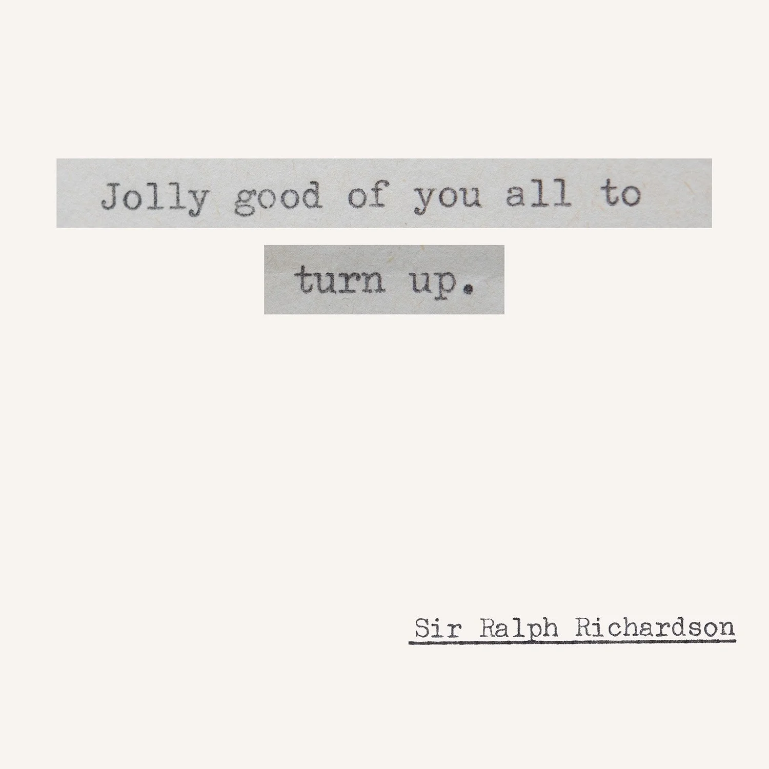 Jolly Good of You All to Turn Up – Greeting Cards | AGBI | Artists ...