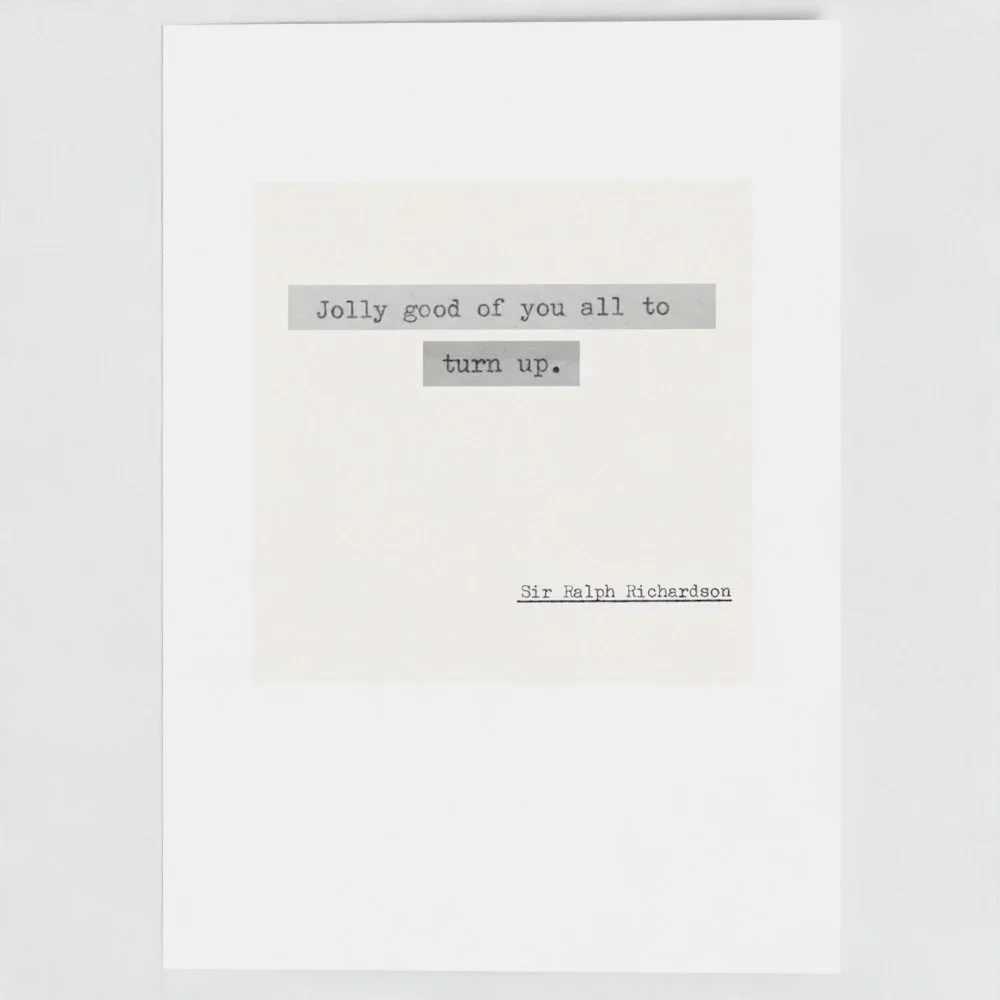 Jolly Good of You All to Turn Up – Greeting Cards | AGBI | Artists ...