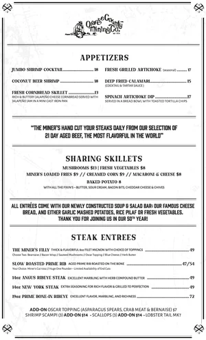 Menus — Orange County Mining Co. | Restaurant & Sunday Brunch | Events ...