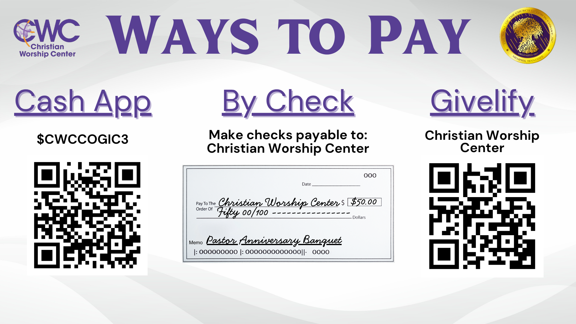 Pastors’ Appreciation — Christian Worship Center