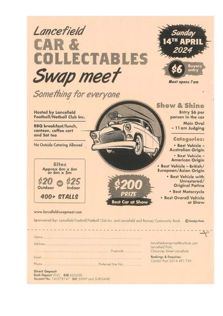 Lancefield Car & Collectables Swap Meet — AOMC