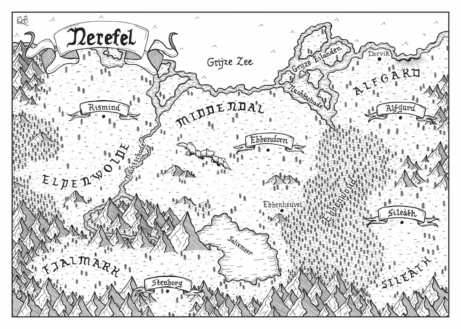Prythian Fantasy Map from A Court of Thorns and Roses by Sarah J. Maas ...