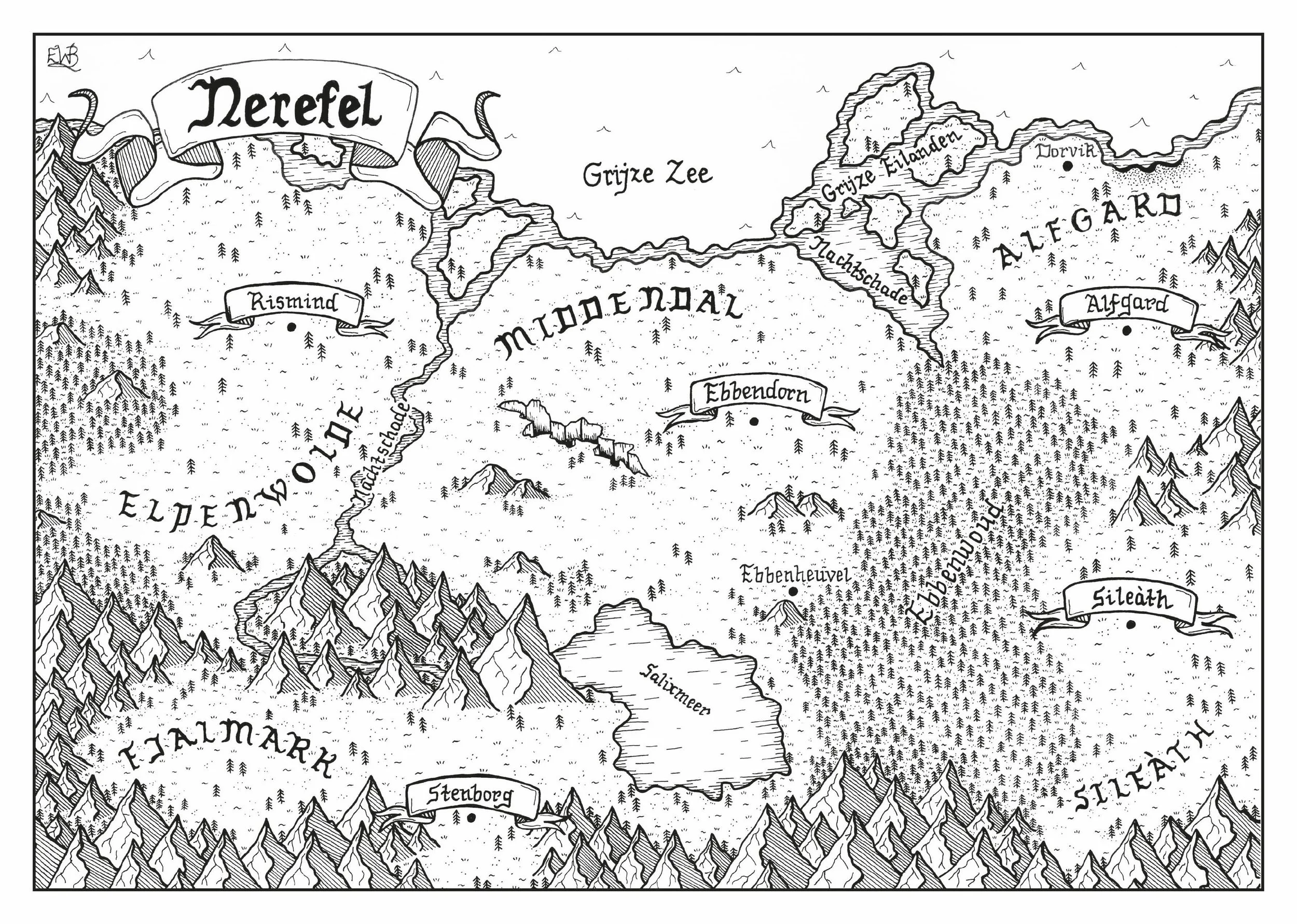 Prythian Fantasy Map from A Court of Thorns and Roses by Sarah J. Maas ...