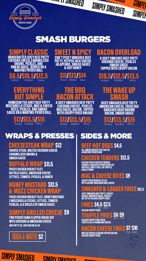 Menu | Explore Delicious Options — Simply Smashed