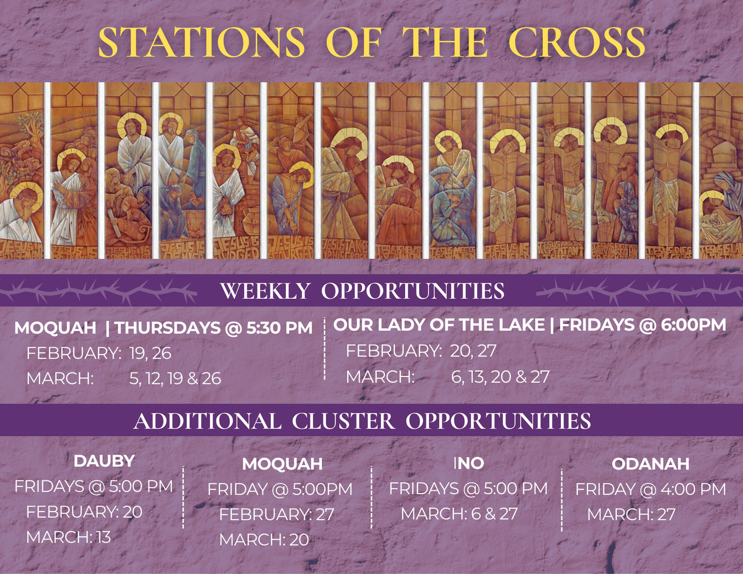 Stations of the Cross - Moquah & OLL — Our Lady of the Lake, Ashland
