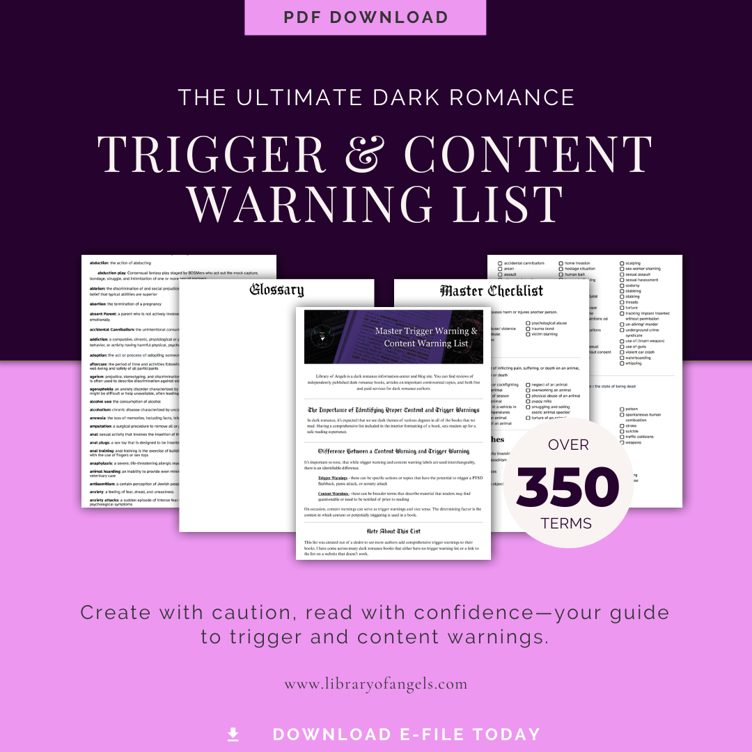 Master Trigger Warning & Content Warning List — Library of Angels