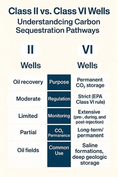 Class II vs. Class VI Wells: Understanding Carbon Sequestration ...