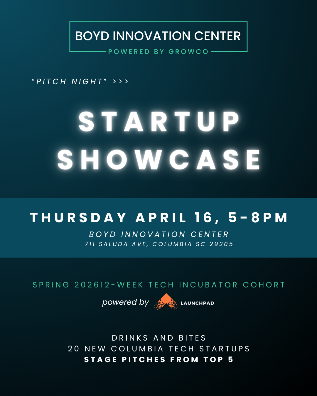 Spring Startup Showcase & Pitch Night — Boyd Innovation Center