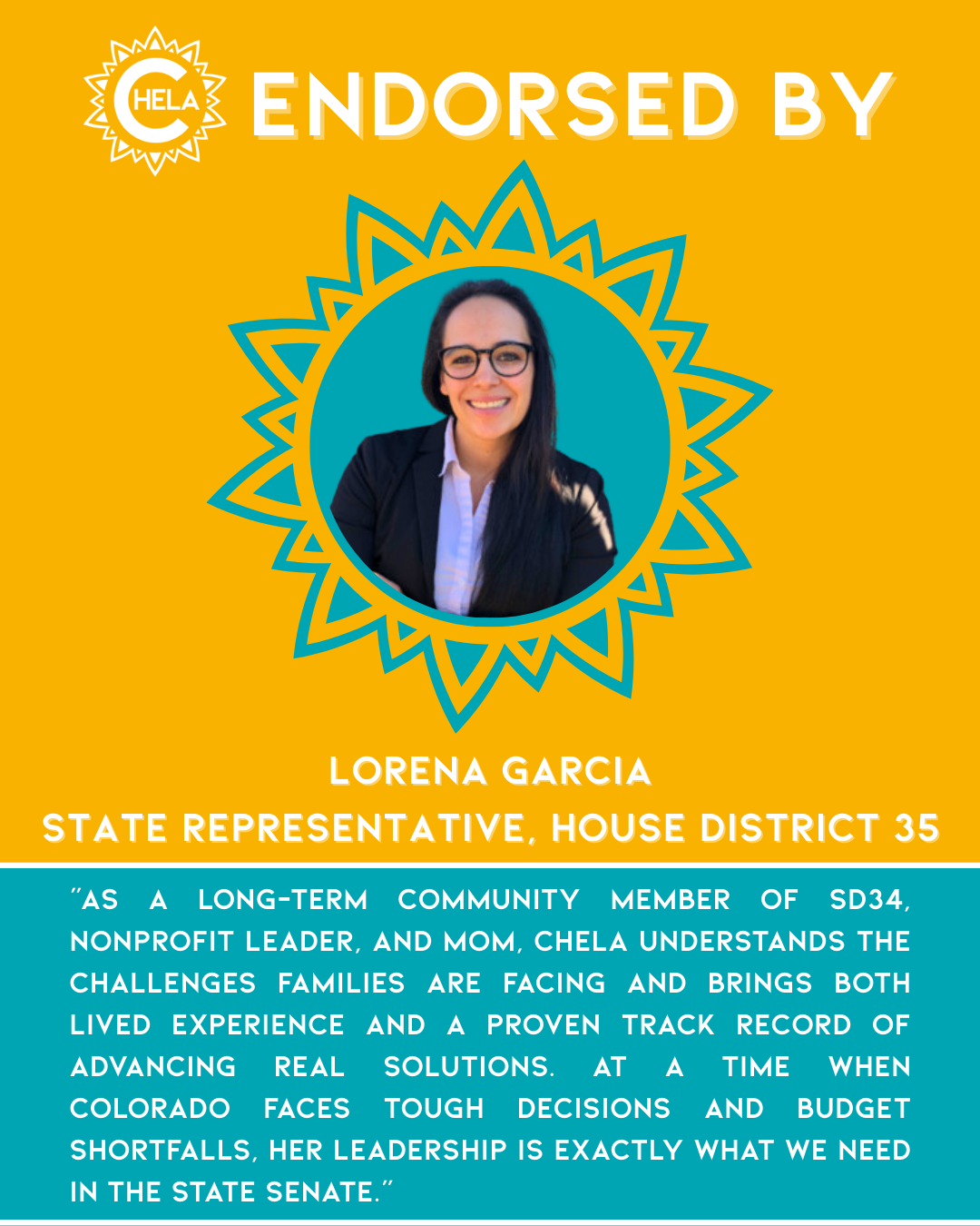 Chela Garcia Irlando | State Senate District 34