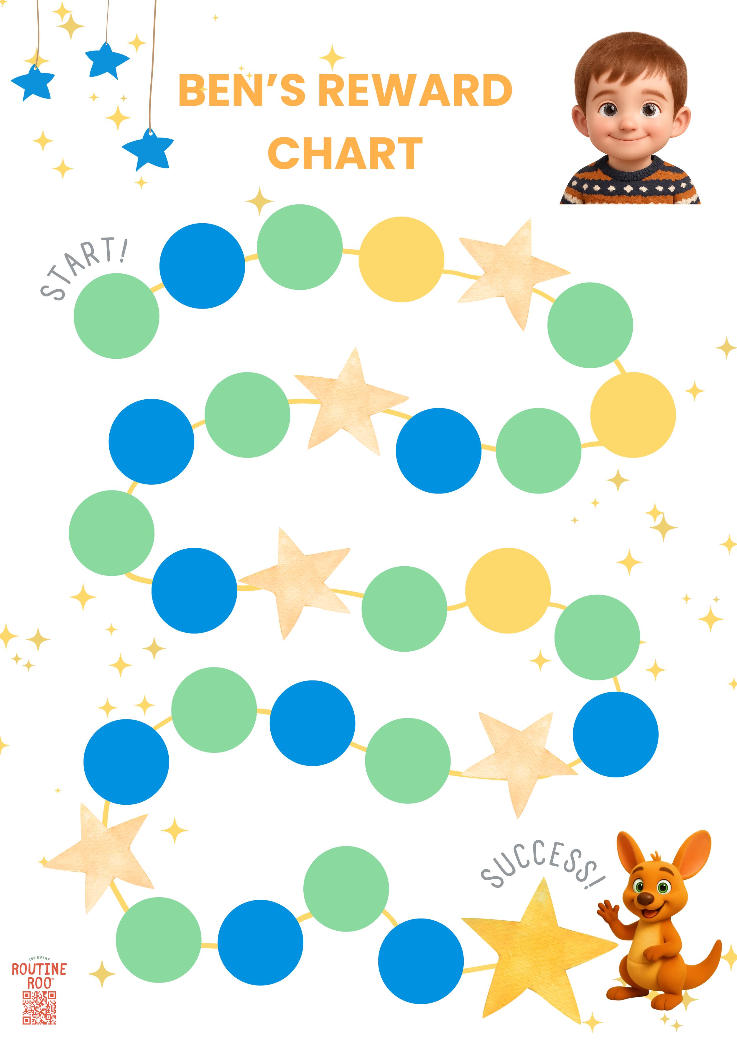 Personalised Reward Sticker Charts — Routine Roo