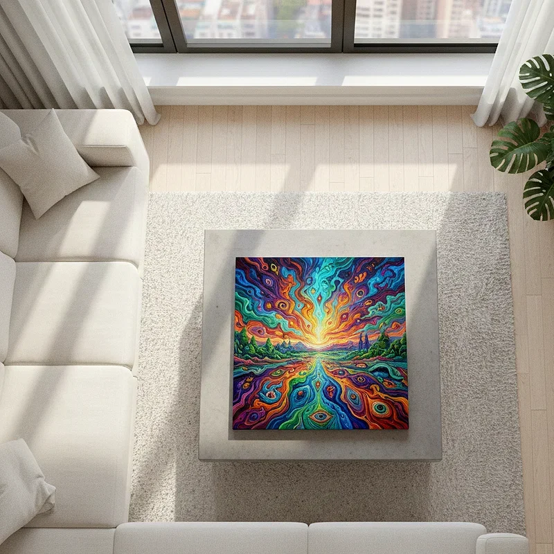 15 Trippy Painting Ideas to Explore Surreal Color Effects