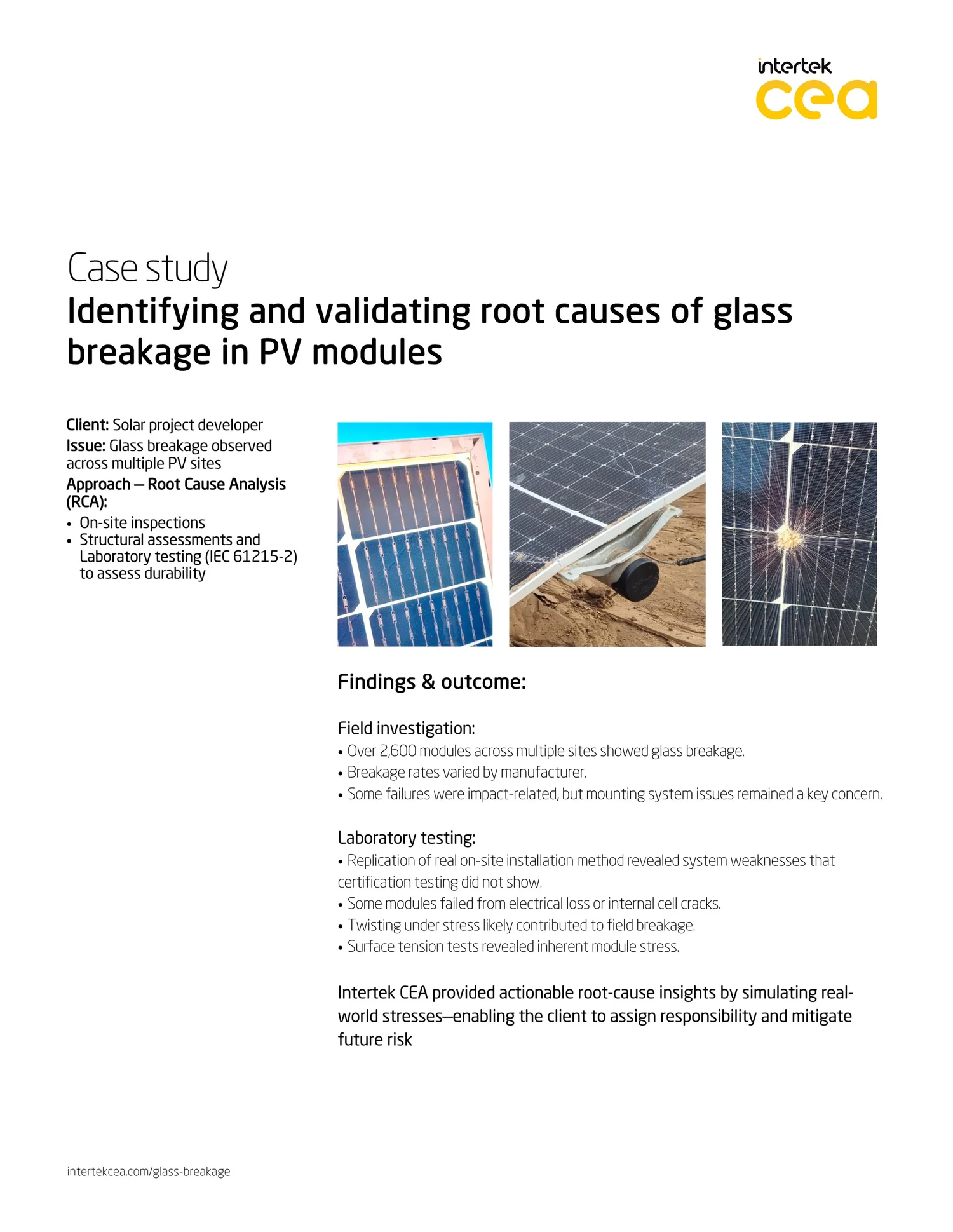 Identifying and Validating Root Causes of Glass Breakage in PV Modules ...