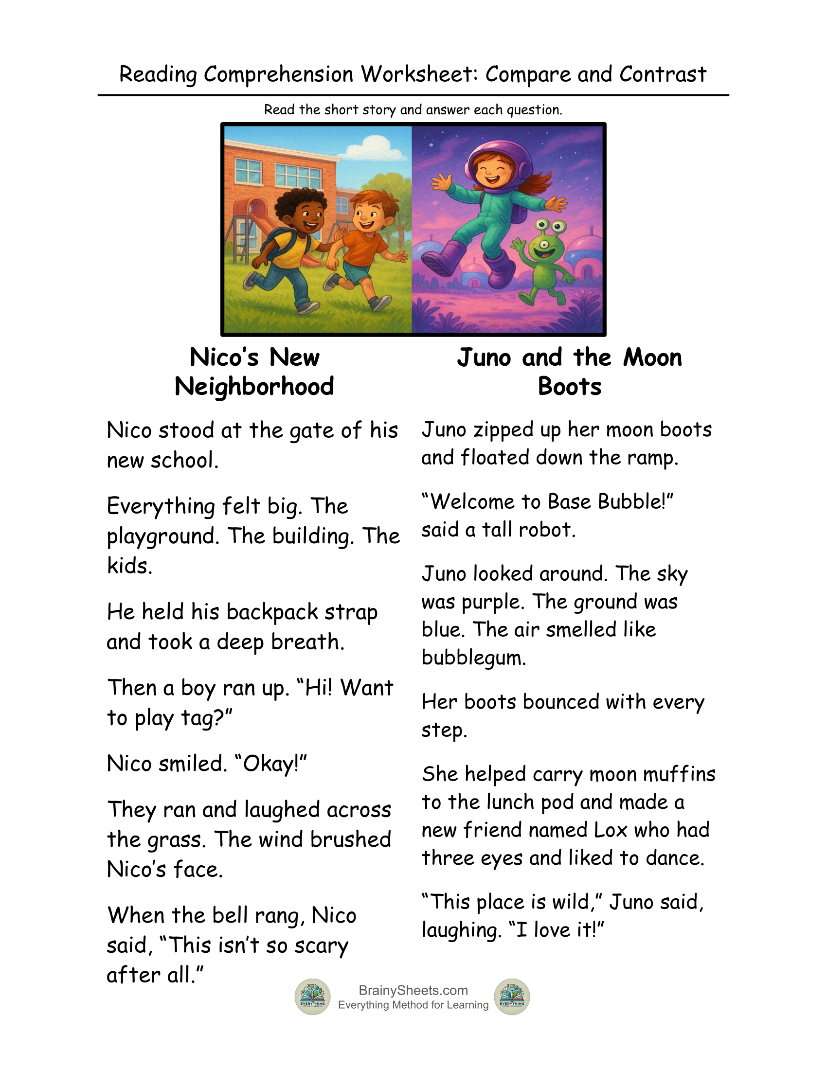 1st Grade Fiction Set - 48 Stories — BrainySheets