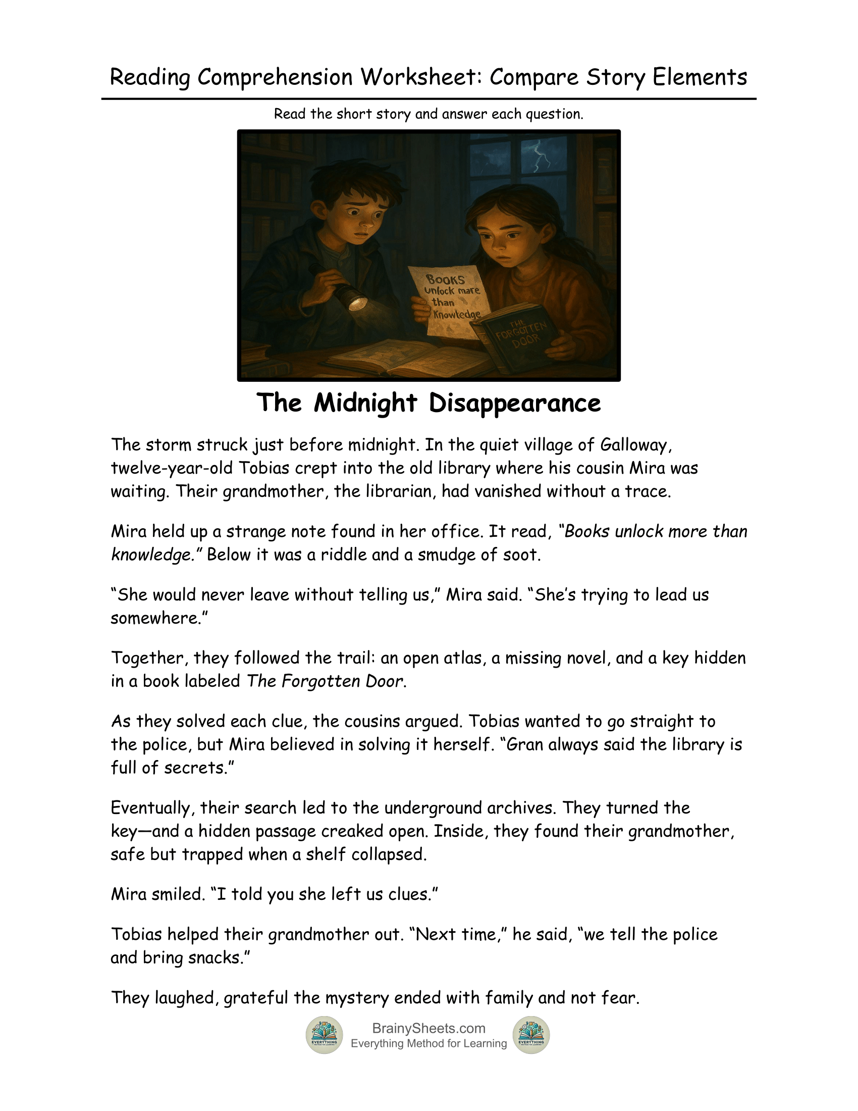 5th Grade Fiction Set - 32 Stories — BrainySheets