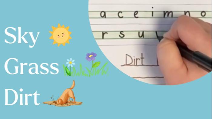 Sky, Grass, Dirt: A Simple Handwriting Concept for Kids — Sensia Allied ...